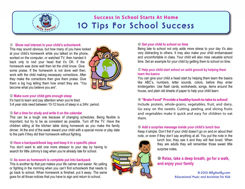 10 Tips for School Success | Sing Laugh Learn